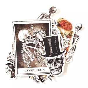 Office | Vintage Orthopedic Stickers Full Skeletons 14 Deco Stickers ...